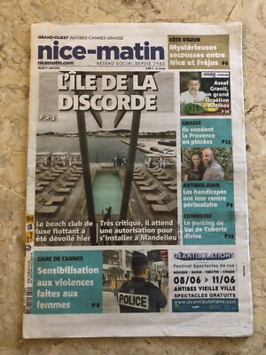 Magazine NICE MATIN 1er juin 2023 Canua Island : l'île de la discorde ...