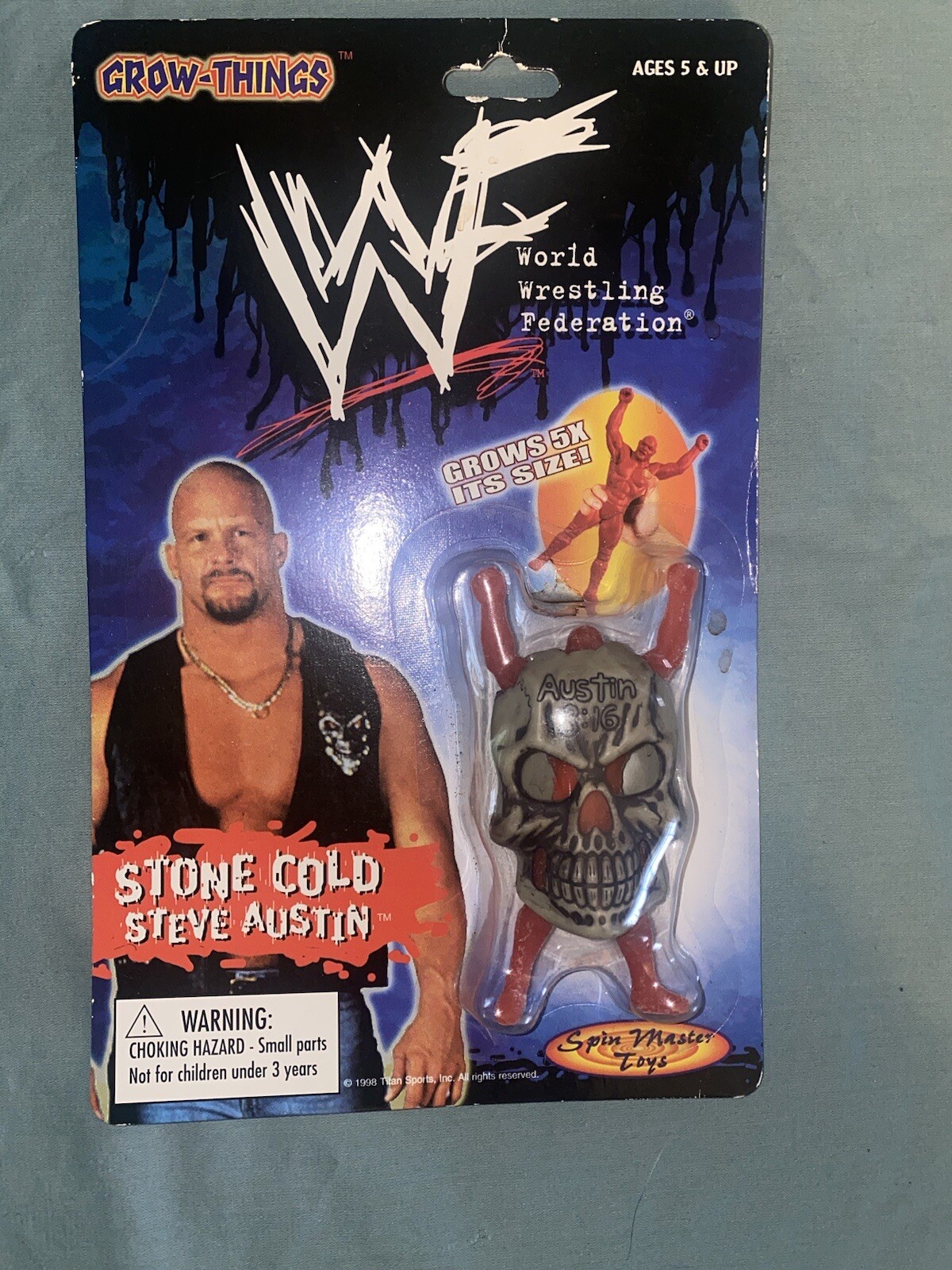 WWF WWE 1999 Spin Master Toys Grow Things “Stone Cold” Steve Austin NEW ...