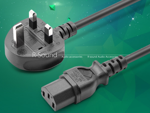 audio AC cable line British Standard 1 square MM long Copper core Power ...