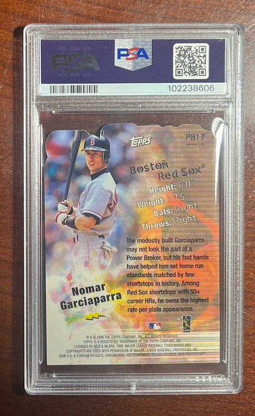 1999 Topps Nomar Garciaparra Power⚡️Brokers Die-Cut REFRACTOR🌈PSA 9🚨 ...