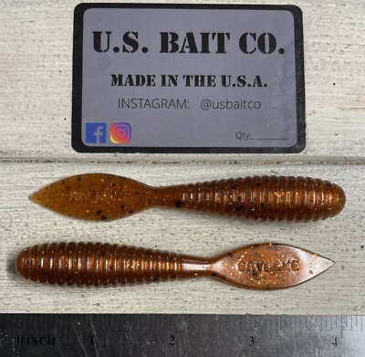 Sting Ray Grub 4” Color New Penny Freshwater Saltwater Fishing Lure Lot ...