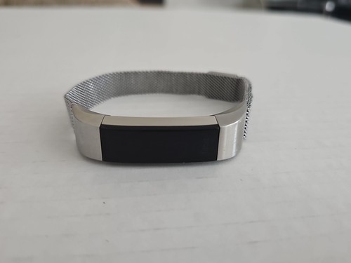 Fitbit Alta HR Wristband Steel Silver Band FB406 No Charger Tested ...
