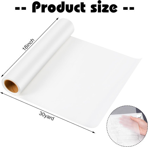 Tracing Paper Roll 18 Inch x 30 Yards White Translucent Pattern | eBay
