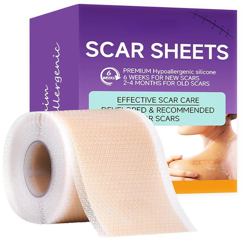Silicone Scar Sheets,(1.6" X 60" Roll-1.5M) Silicone Scar Tape for ...