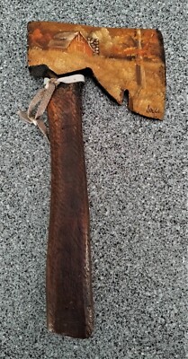 Vintage Hand-Painted Hatchet - Country Barn | eBay