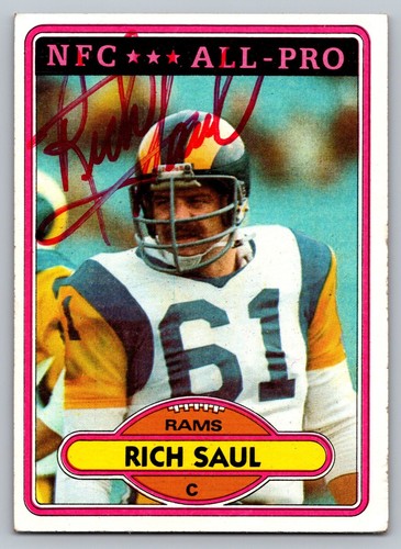 1980 Topps Rich Saul #25 Autograph in person Los Angeles Rams | eBay