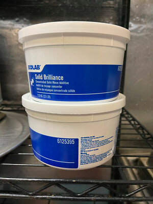 (2) TWO NEW Ecolab Concentrated Solid Brilliance Rinse Additive Formula 6125395 | eBay