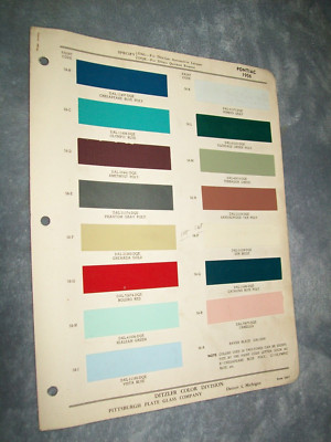 1956 Pontiac car color Paint Chips set - Ditzler | eBay