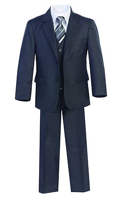 Magen Kids Boys SLIM FIT Formal Bridal 7 Pcs Set Suit S1-18 Charcoal 2 ...