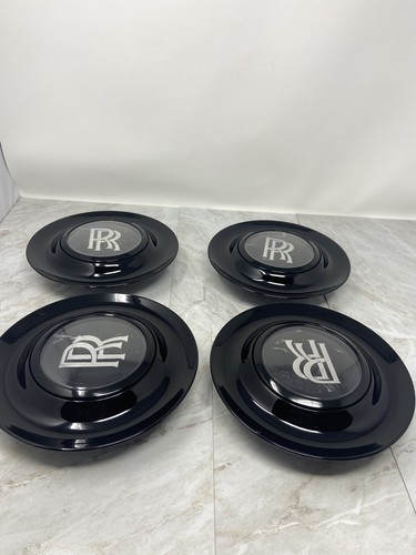 4 Pc Floating Black Wheel Center Caps for Rolls Royce | ОEМ Quality ...