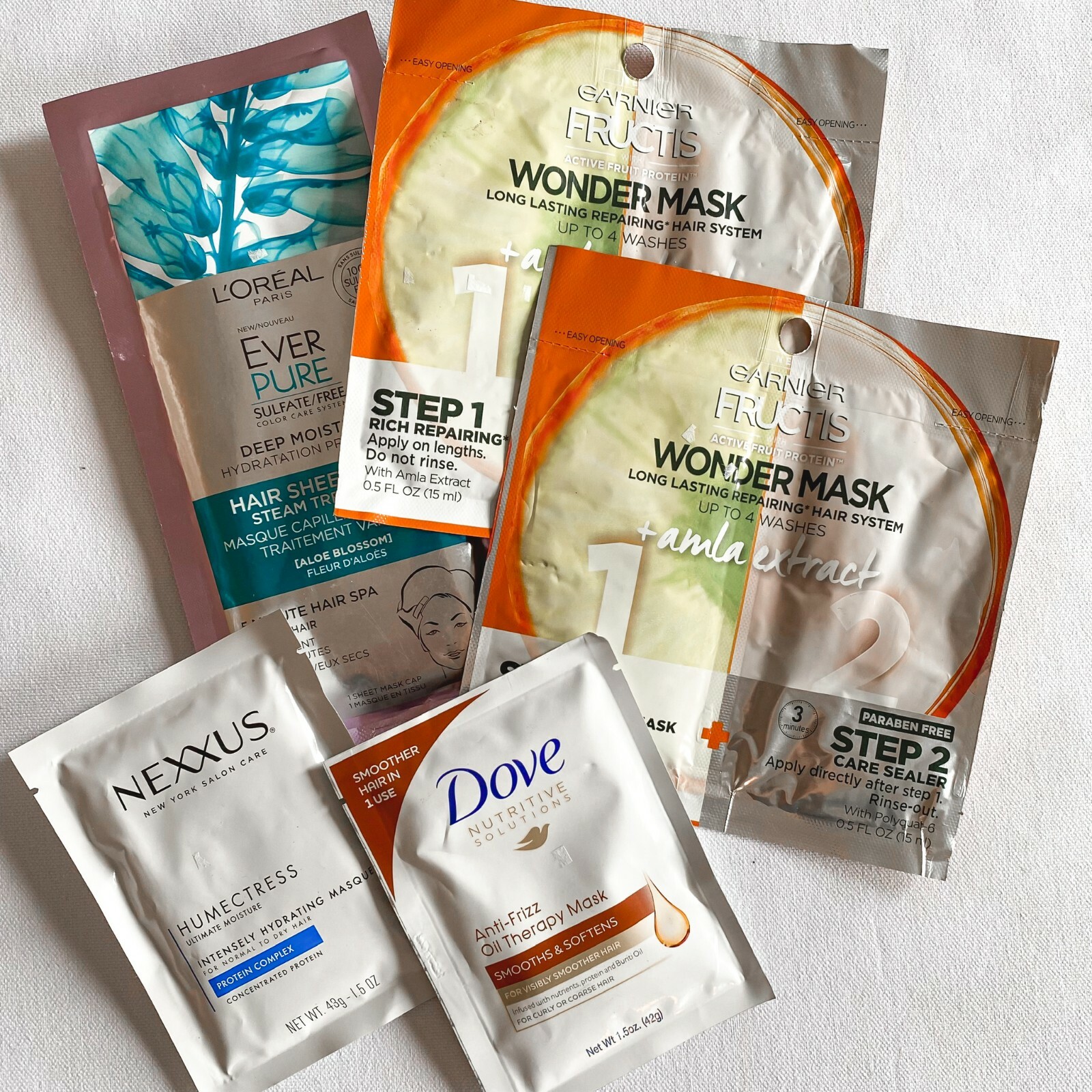 New L'Oreal Hair Sheet, Garnier Fructis Wonder Mask, Dove Hydrating ...