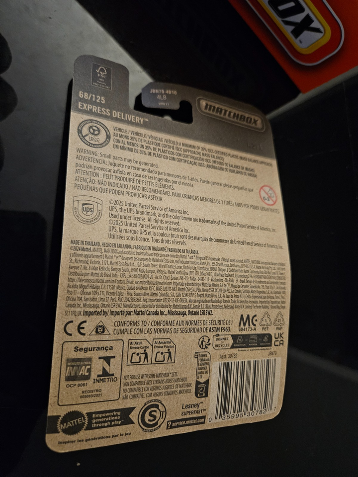 Matchbox Express Delivery UPS Truck #68 Mainline 2025 Case K | eBay