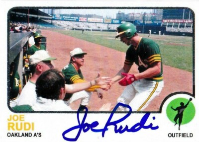 JOE RUDI OAKLAND A'S SIGNED 1973 STYLE CUSTOM CARD | eBay