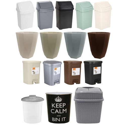 7L/8L/9L/10L Plastic Paper Bins Waste Storage Dustbin Rubbish Home ...