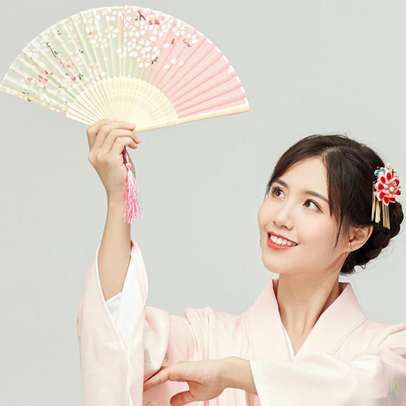 1XFan Chinese Japanese Style Folding Fan Wedding Fan Art Gift Dance ...