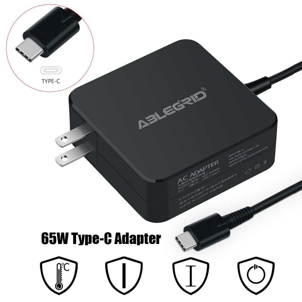 65W Type-C USB AC/DC Adapter Charger for Lenovo Laptop 4X20M26268 Power ...