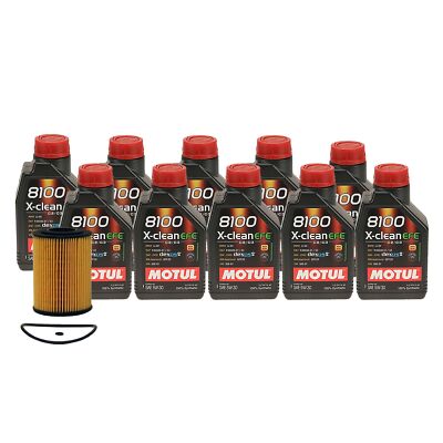10L Motul 8100 X-CLEAN EFE 5W30 Wix Filter Motor Oil Change Kit For ...
