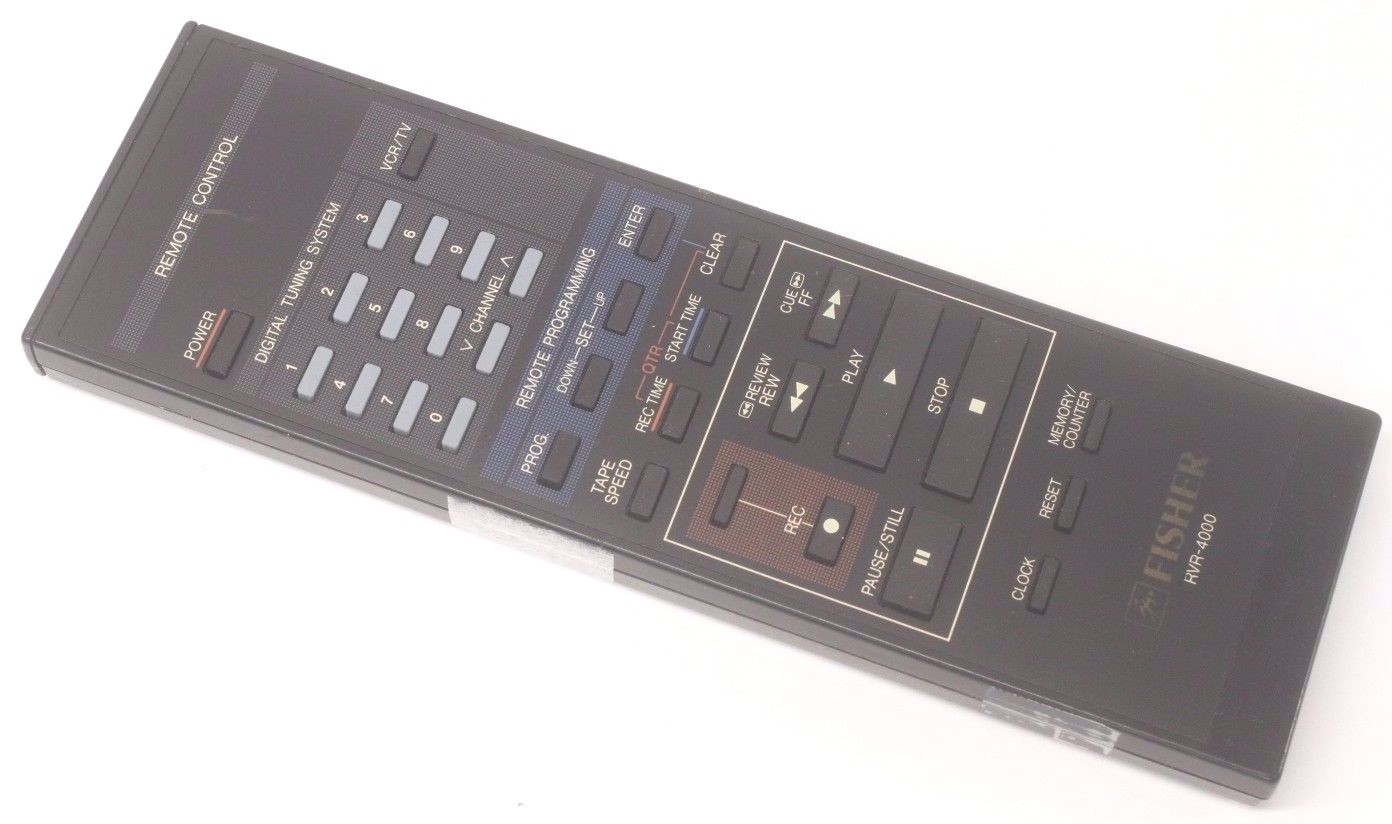 Fisher RVR-4000 VCR Remote Control for FVH4000/41 FVH4100 RVR4000M ...