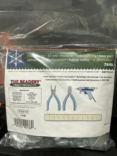 The Beadery Holiday Beaded Ornament Kit Light Sapphire Snowflake # 7448 ...