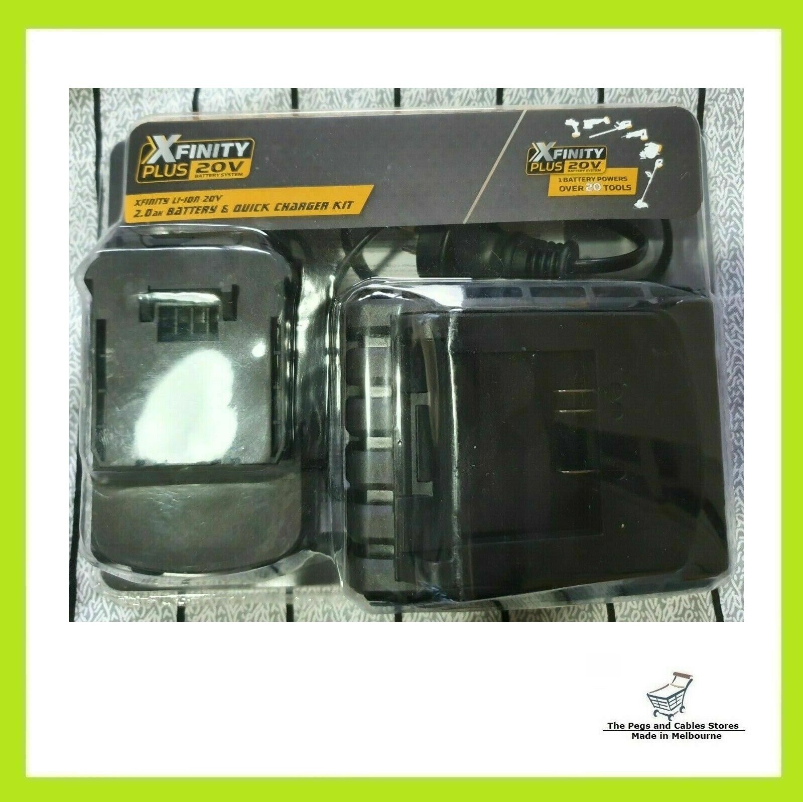 Xfinity Plus 20V Quick Charger & 2.0Ah Battery Workzone Titanium ...