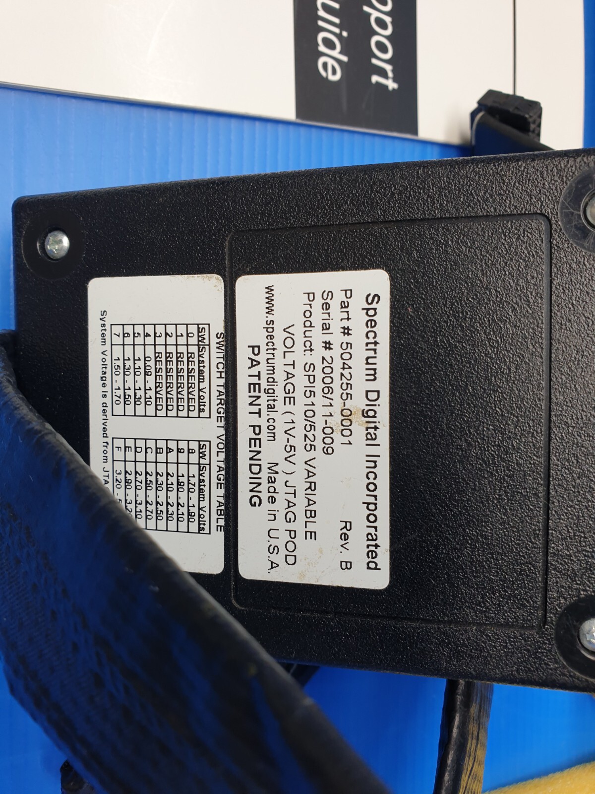 Spectrum Digital Sp1510/525 Variable Voltage JTAG Pod 1v-5v 504255-0001 ...