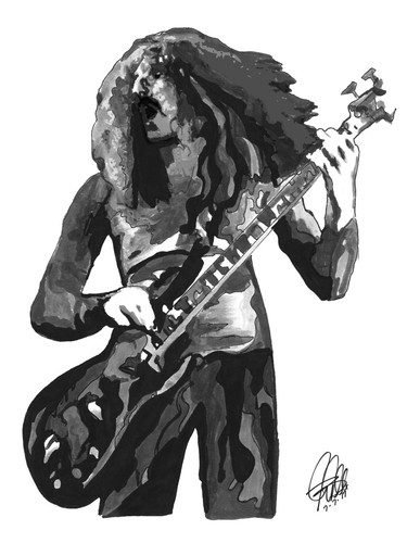 Geezer Butler Black Sabbath Bass Hard Rock Music Print Poster Wall Art ...