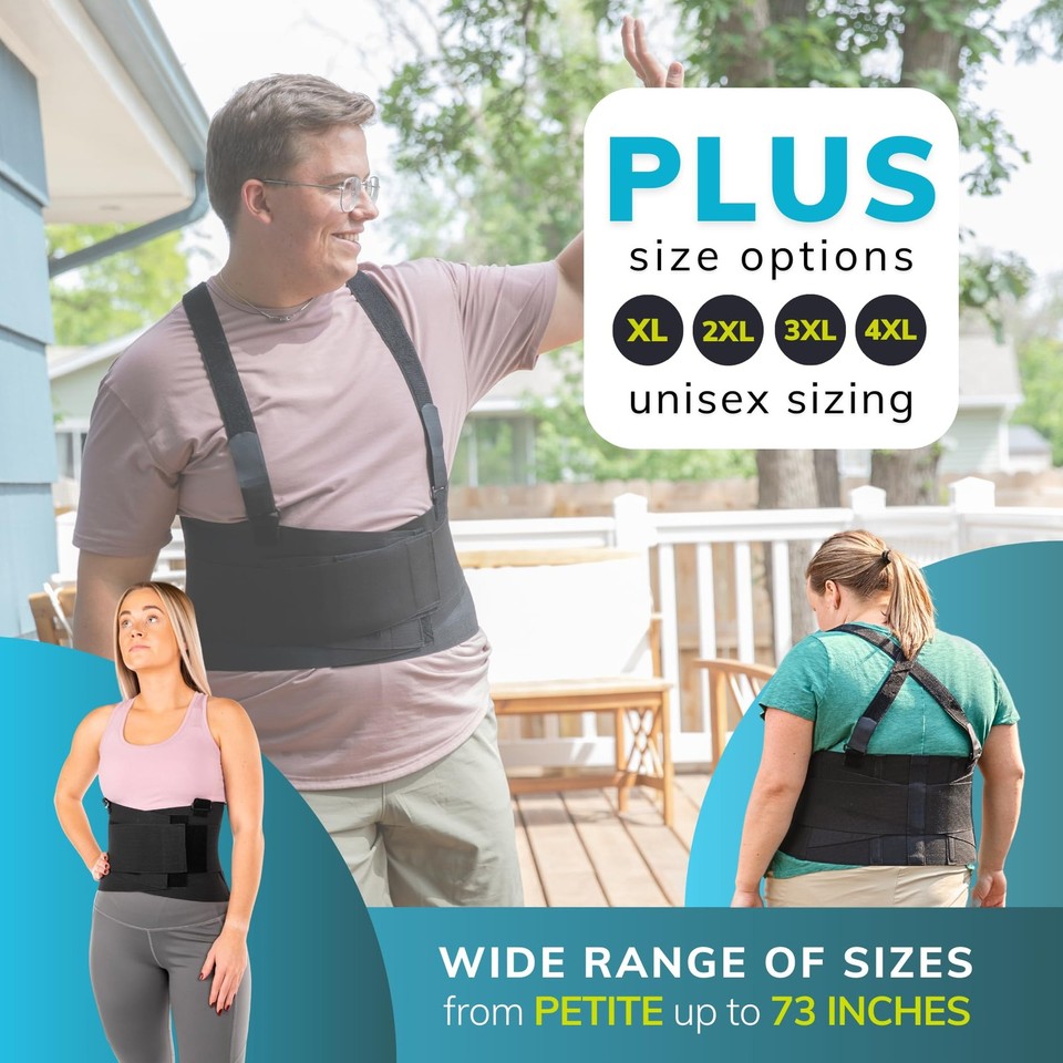 Work Back Brace - Industrial Lower Back Pain Protection Belt for Men ...
