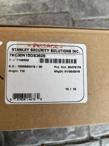 Stanley Security Solutions Passage Door Lever Set 7KCON15DS3626 Satin ...