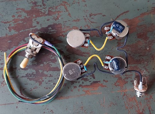 Les Paul Wiring Harness 500k Volume No load Tone Short Shaft pots ...