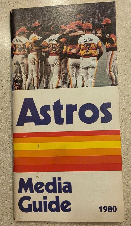 1980 MLB Houston Astros media guide NLCS Feat Cedeno Morgan Ryan ...