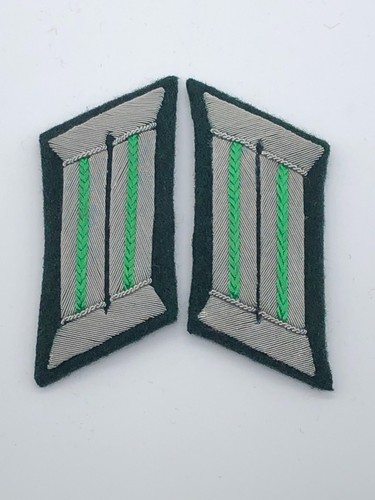 German Army Officer Collar Tabs Mech Inf (Green) - WW2 Repro Insignia ...