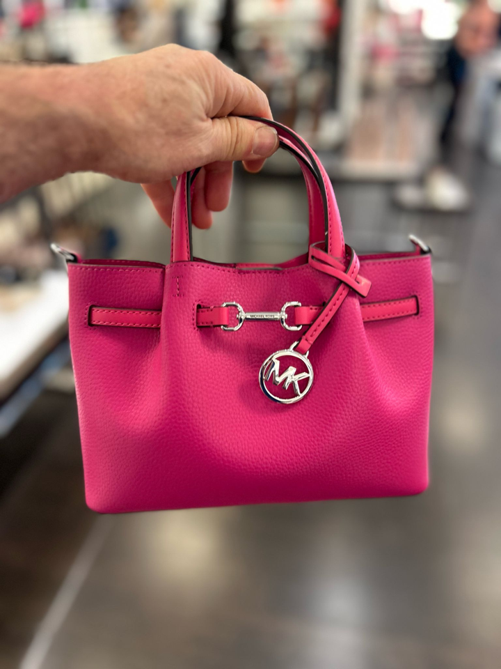 Michael Kors Carson Small Pebbled Leather Crossbody Satchel Bag ...