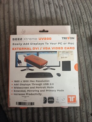 Tritton SEE2 Xtreme TRI-UV200 USB to DVI VGA External Video Card ...