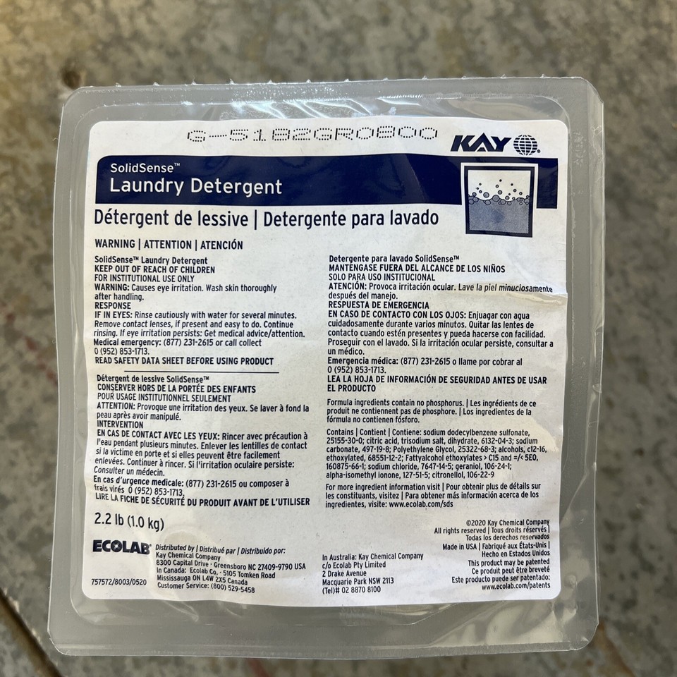 Ecolab SolidSense Laundry Detergent 01184-009 2.2 lbs | eBay