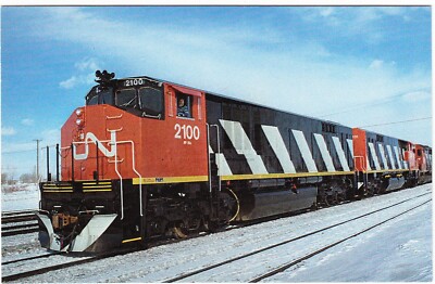 CANADIAN NATIONAL Brand New HR 616 # 2100 & 2101 on Maiden Run in 1982 ...