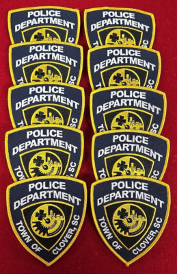CLOVER SOUTH CAROLINA Patch Lot Trade Stock 10 Police Patches POLICE ...