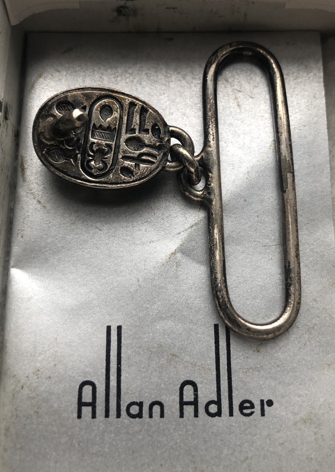 RARE ALLAN ADLER Sterling Silver Scarab Beetle PIN 19… - Gem