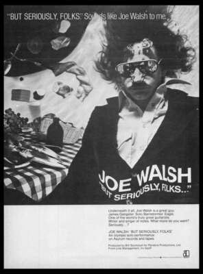 1978 Joe Walsh-But Seriously Folks Print ad /mini poster-Man Cave ...