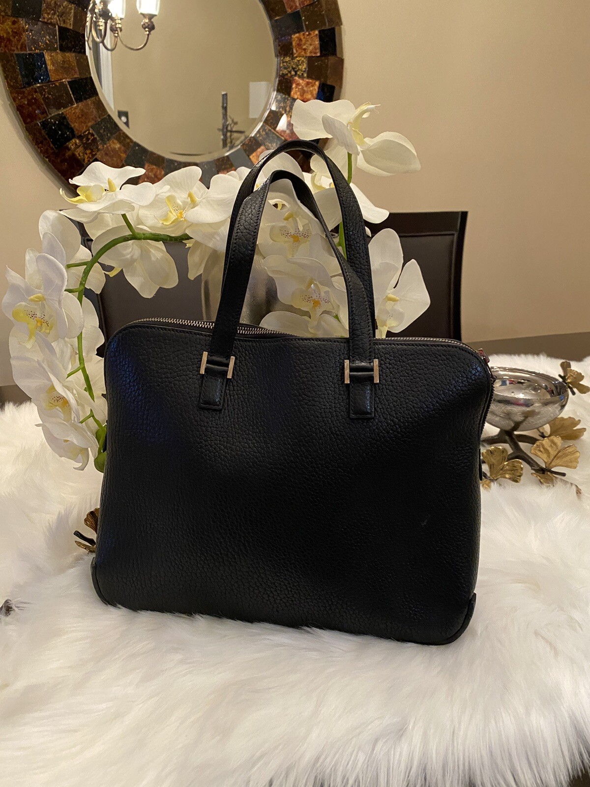 AUTHENTIC VINTAGE HERMES BLACK ESCAPADE TOTES HAND B… - Gem