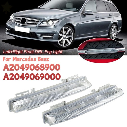 Set Front Bumper LED Daytime Running Light For 07-14 Mercedes C-Class ...