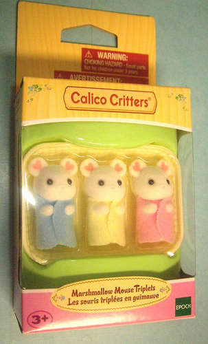 Epoch Calico Critters MARSHMALLOW MOUSE Triplets NEW SEALED 20373218673 ...