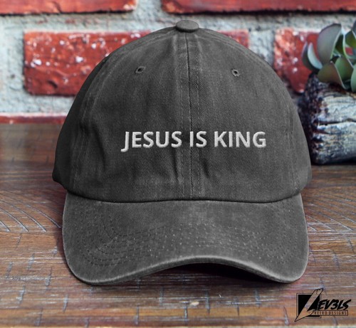 JESUS IS KING LOW PROFILE BASEBALL CAP CHRISTIAN CROSS JESUS SAVES GOD ...
