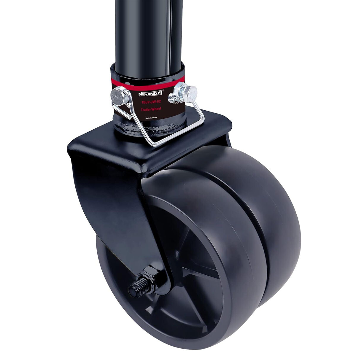 2000lbs Capacity Swivel Caster Trailer Jack Dual Wheel with Caster ...