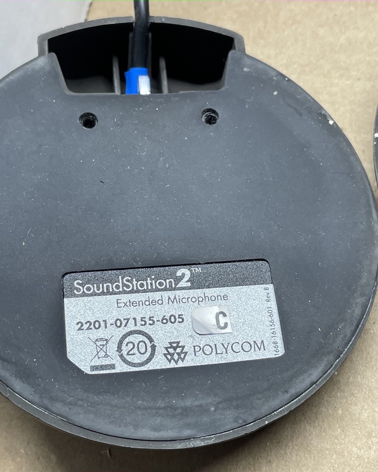 Polycom SoundStation 2 Conference Phone + 2 Extended Microphones + Wall ...