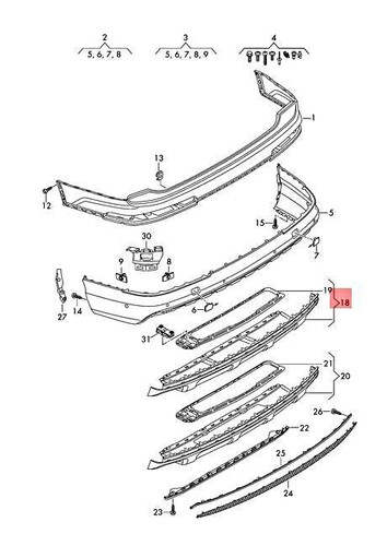 Genuine AUDI Q7 4MB 4MG Spoiler Twilight Matt 4M0807434GRP5 | eBay