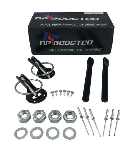 JDM Universal Top Mount Bonnet Hood Pins Pin Lock Latch Kit Racing Car ...