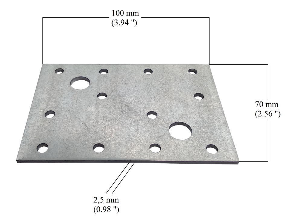 Heavy Duty Flat Metal Connecting Joining Plate Wood Timber Galvanised ...
