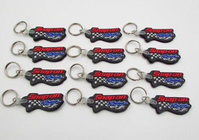 12 PACK NEW Snap On Tools Racing Key Chain Tag Keychain Fob Rubber Lot ...
