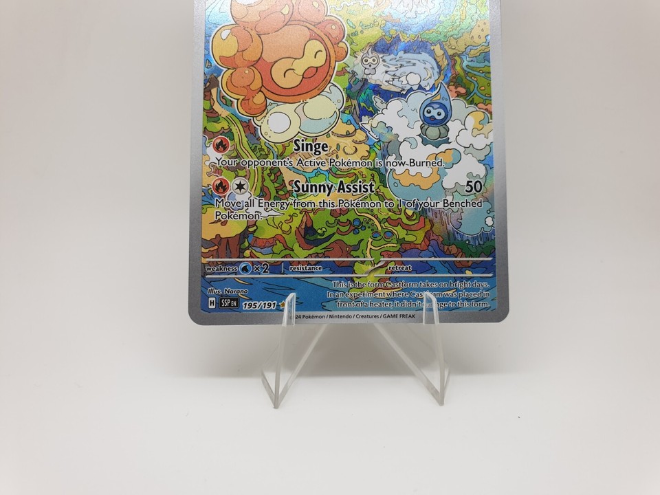 Castform Sunny 195/191 Illustration Rare Scarlet & Violet Surging ...