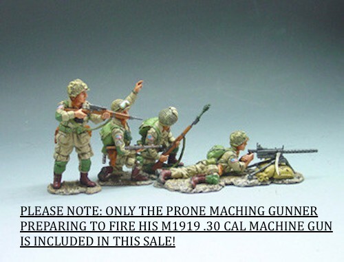 KING & COUNTRY DD036 WWII US 101st AIRBORNE .30 CAL. MG GUNNER ...